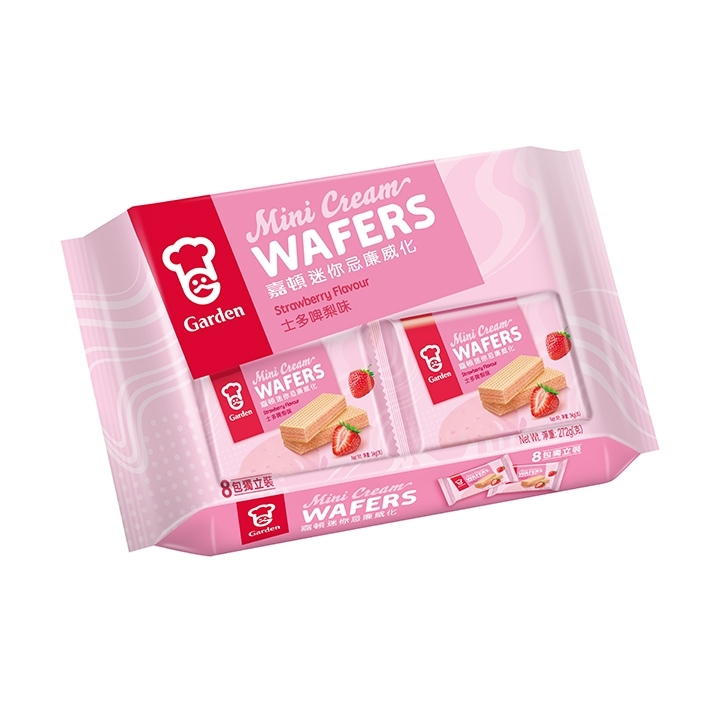 Garden Mini Cream Wafers Tray Pack - Strawberry Flavour | Mini Cream ...